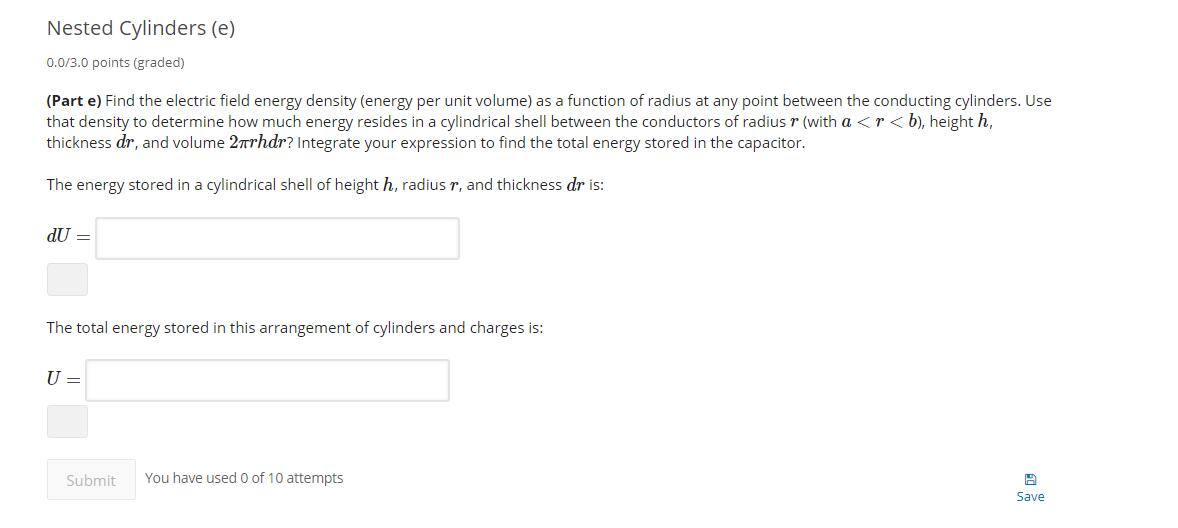 Solved Nested Cylinders a Bookmark this page Nested | Chegg.com