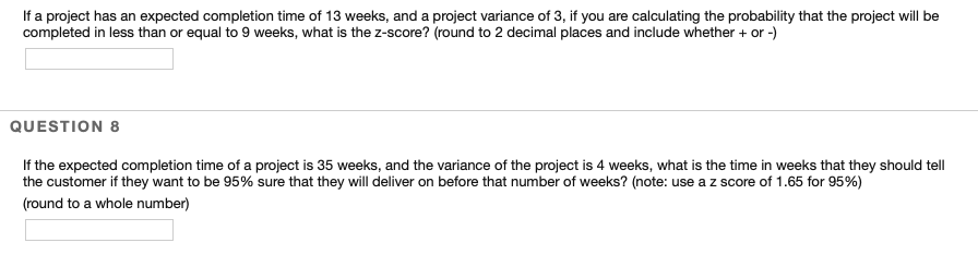 Solved If a project has an expected completion time of 13 | Chegg.com