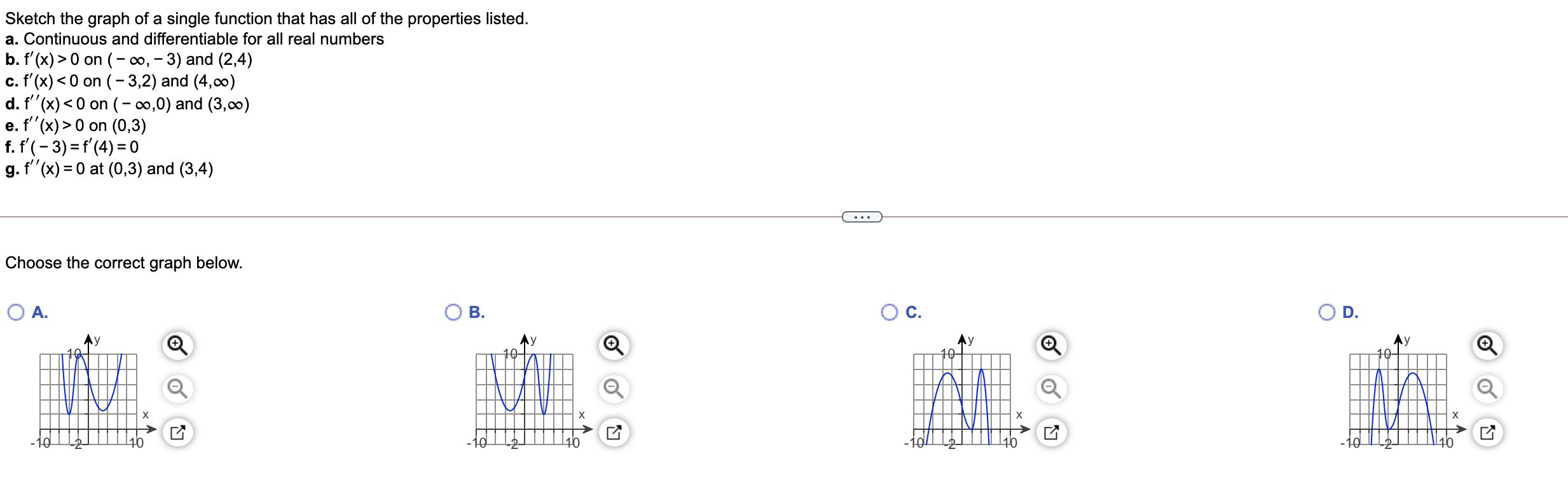 Solved Sketch the graph of a single function that has all of | Chegg.com