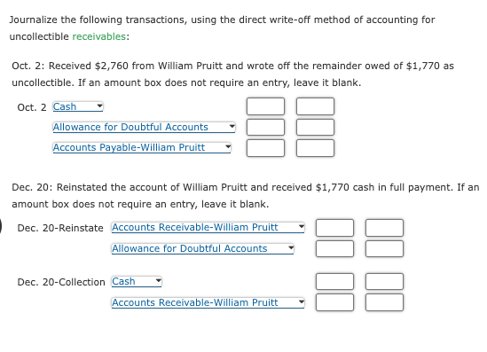 Solved Journalize the following transactions, using the | Chegg.com