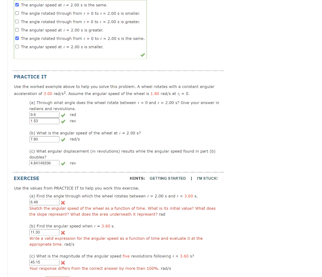 Solved GOAL Apply the rotational kinematic equations. | Chegg.com