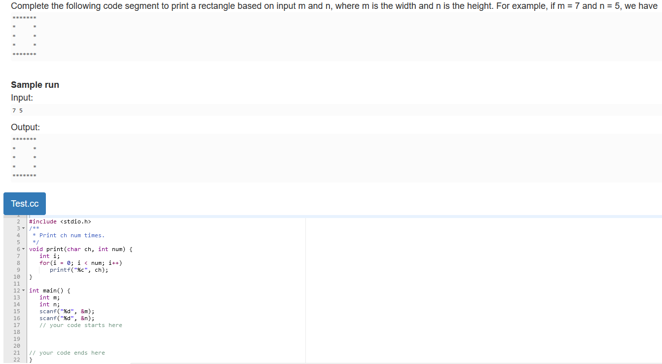 Solved Programming Language: C The code that is there is | Chegg.com
