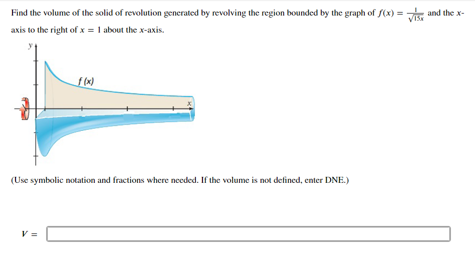 Solved Find the volume of the solid of revolution generated | Chegg.com