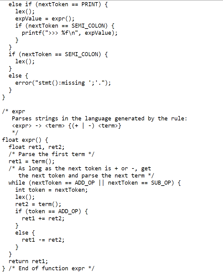 Solved /* lookup - a tunction to lookup operators and | Chegg.com