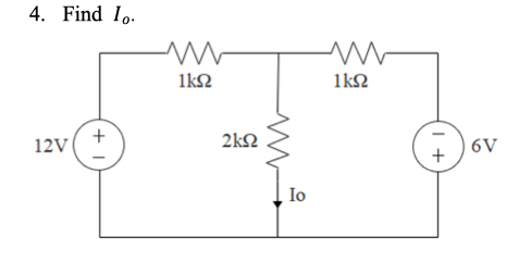 Solved 4. Find Io. | Chegg.com