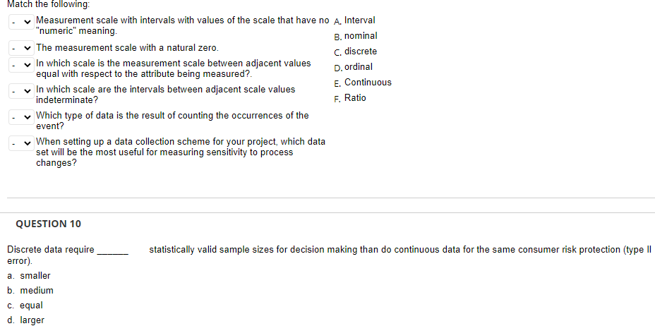 Solved Measurement scale with intervals with values of the | Chegg.com
