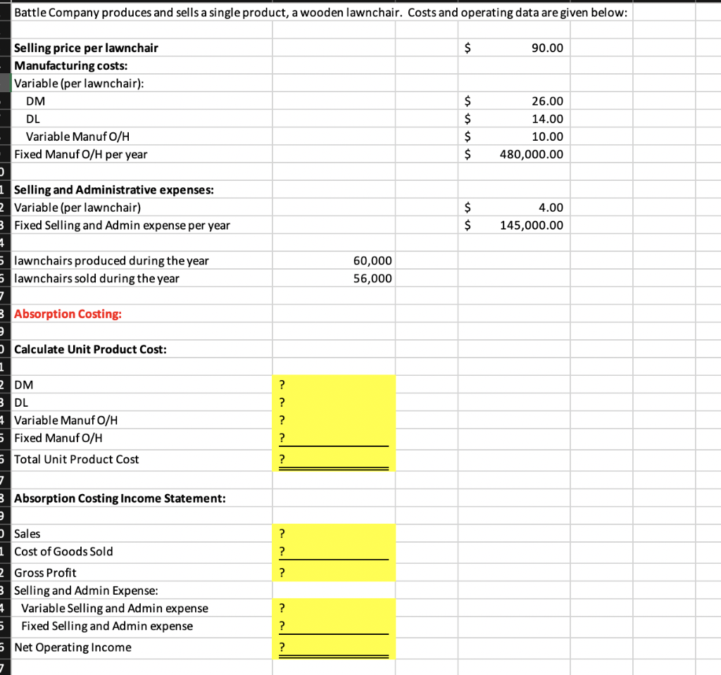 Solved 1. Download and complete the spreadsheet found in the | Chegg.com