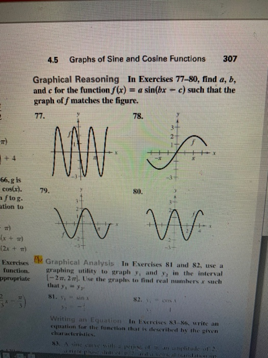 Solved 307 4.5 Graphs of Sine and Cosine Functions Graphical | Chegg.com