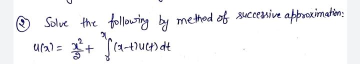 Solved 8 Solve the following by method of successive | Chegg.com