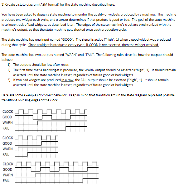 Solved 3) Create a state diagram (ASM format) for the state | Chegg.com