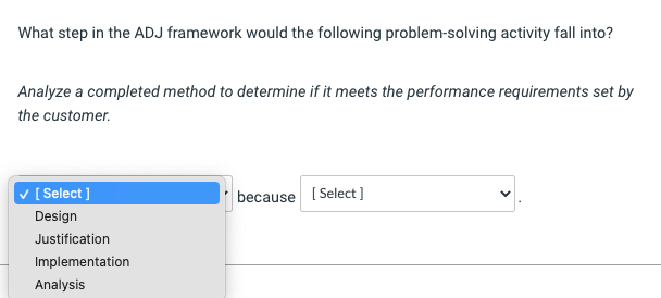 Solved What step in the ADJ framework would the following | Chegg.com