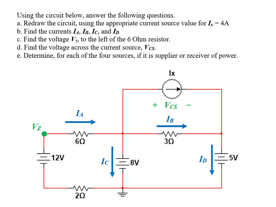 Solved Using the circuit below, answer the following | Chegg.com