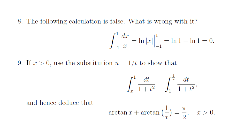 Solved 8. The following calculation is false. What is wrong | Chegg.com