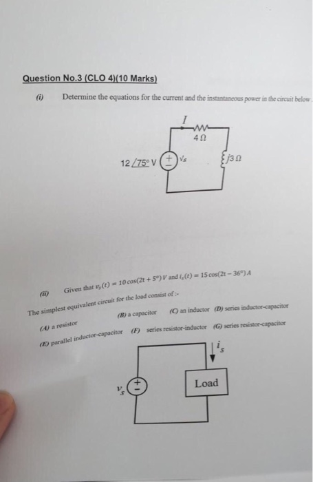 Solved Question No.3 (CLO 4)/10 Marks) (@) Determine the | Chegg.com