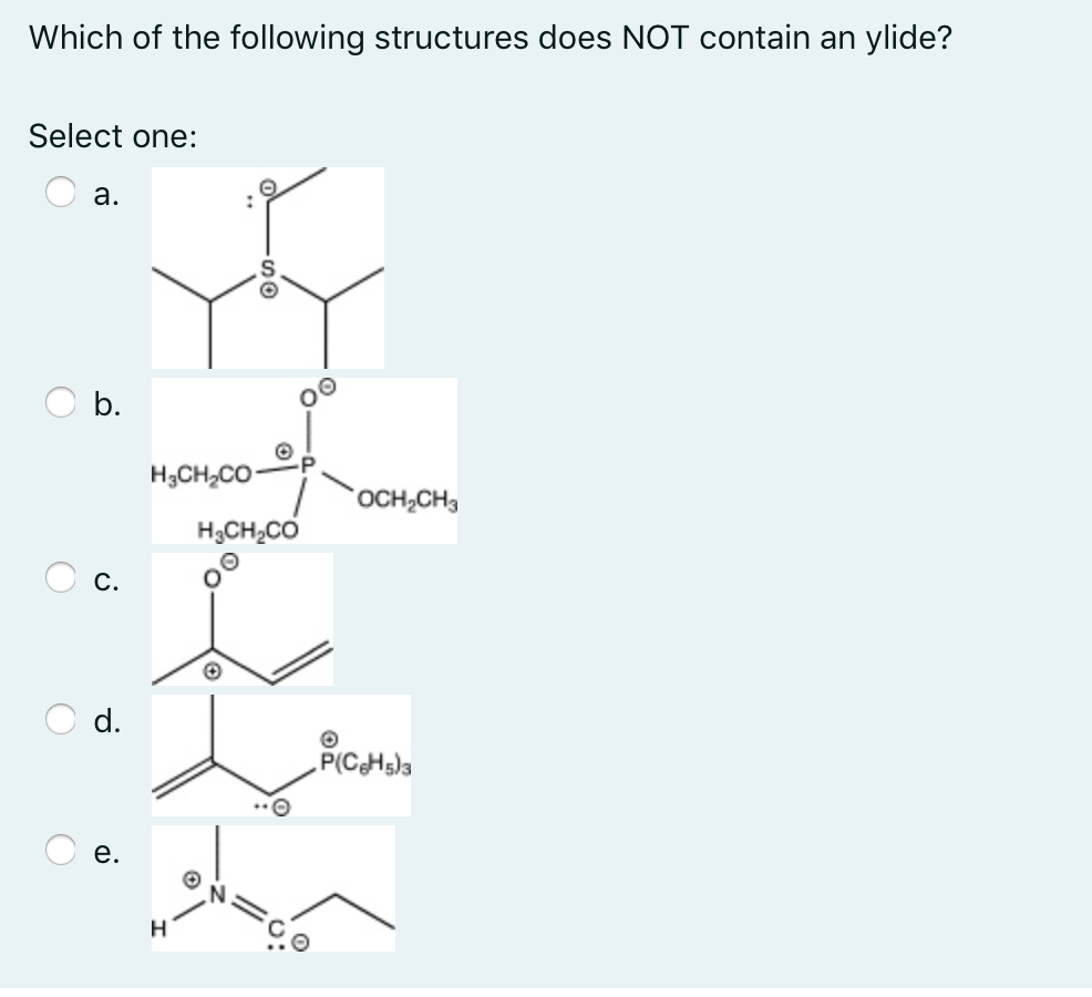 Solved Which of the following structures does NOT contain an | Chegg.com