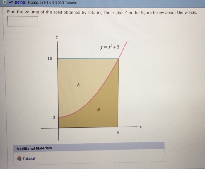 Solved Find the volume of the solid obtained by rotating the | Chegg.com