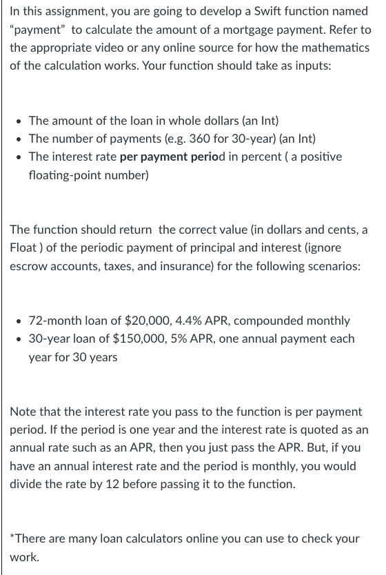 In this assignment, you are going to develop a Swift | Chegg.com