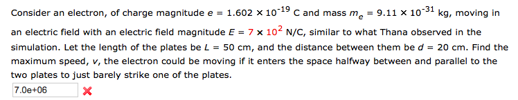 Solved Consider an electron, of charge magnitude e 1.602 | Chegg.com