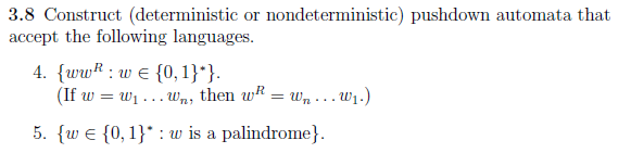 Solved 3.8 Construct (deterministic or nondeterministic) | Chegg.com