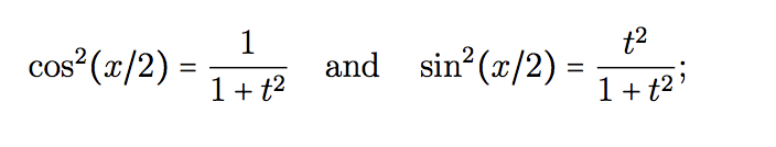 Solved Karl Weierstrass noticed that the substitution t = | Chegg.com