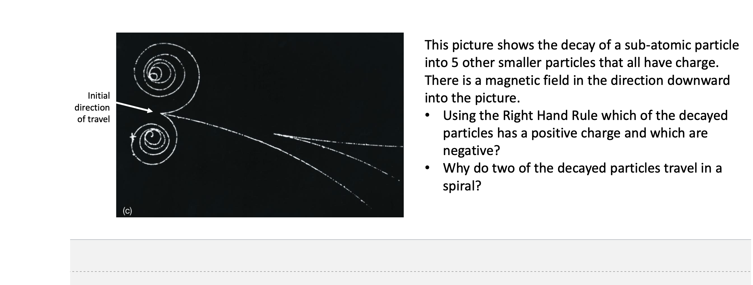 Solved This picture shows the decay of a sub-atomic particle | Chegg.com