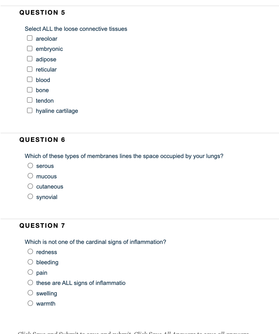 Solved QUESTION 1 Select ALL specialized cell-cell | Chegg.com