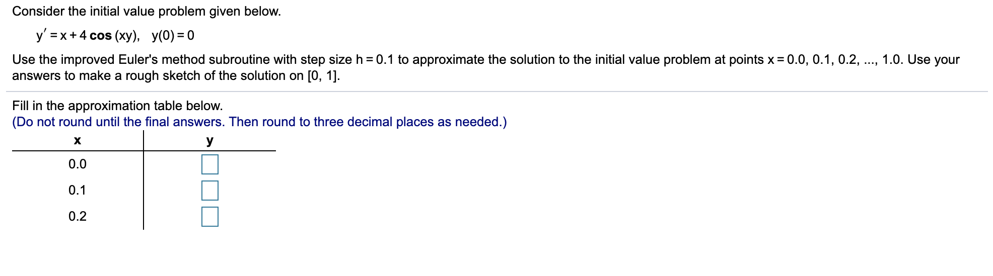 Solved Consider the initial value problem given below. y' = | Chegg.com
