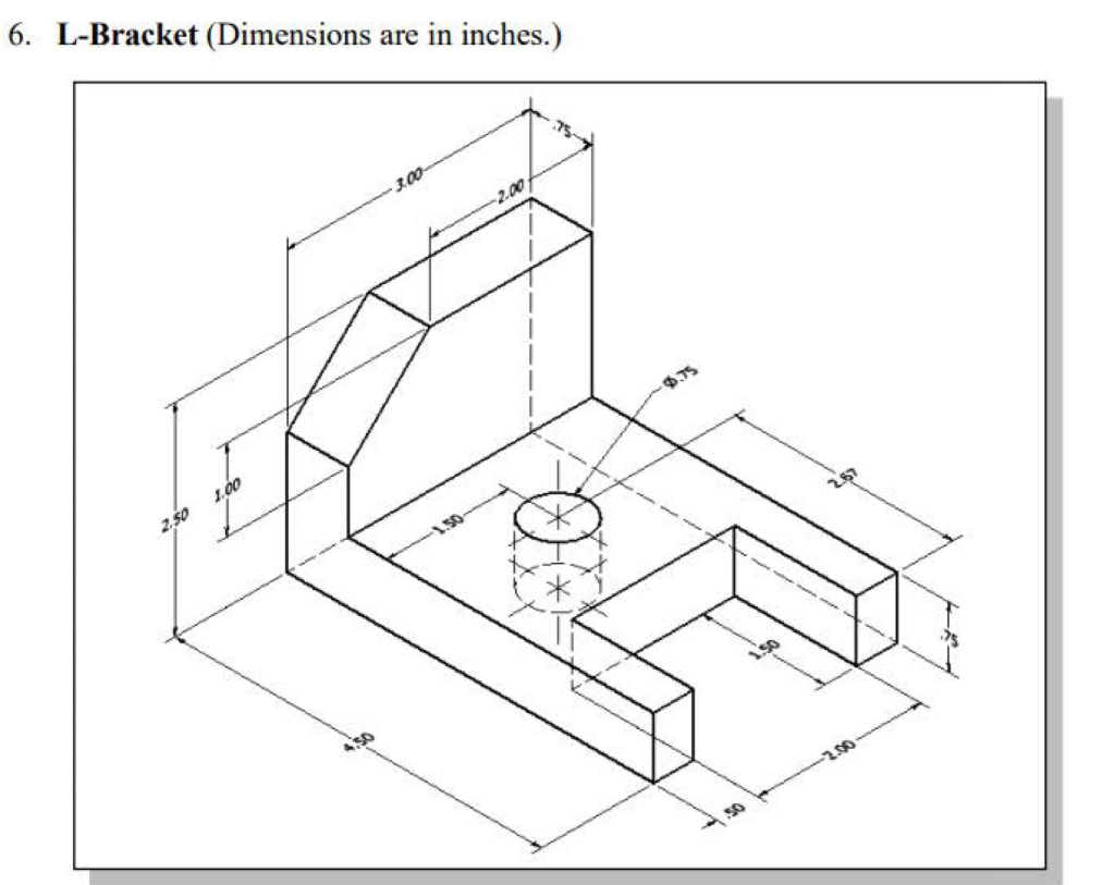 Solved Create a solid model of object above in Inventor. | Chegg.com