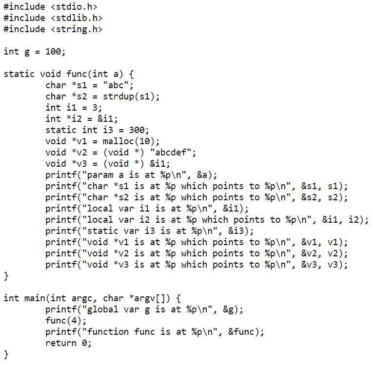 Solved For the C code below, I need to know which of the | Chegg.com
