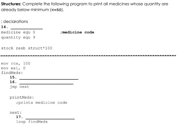 Solved Structures: Complete the following program to print | Chegg.com