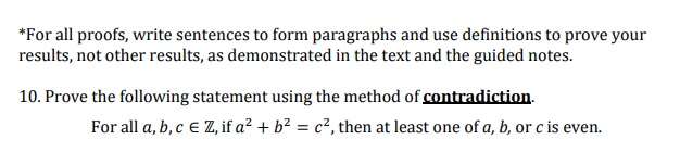 Solved *For all proofs, write sentences to form paragraphs | Chegg.com