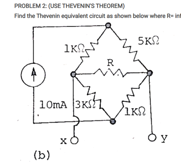 Solved Thevenin's Theorem Find the thevenin equivalent | Chegg.com