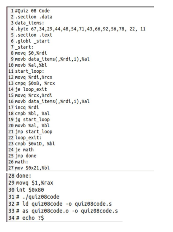 What is the label that contains the code segment to | Chegg.com