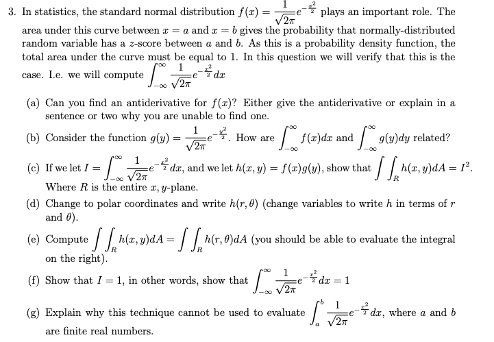 Solved Please answer question 3 part a, b, c, d, e, f and g! | Chegg.com