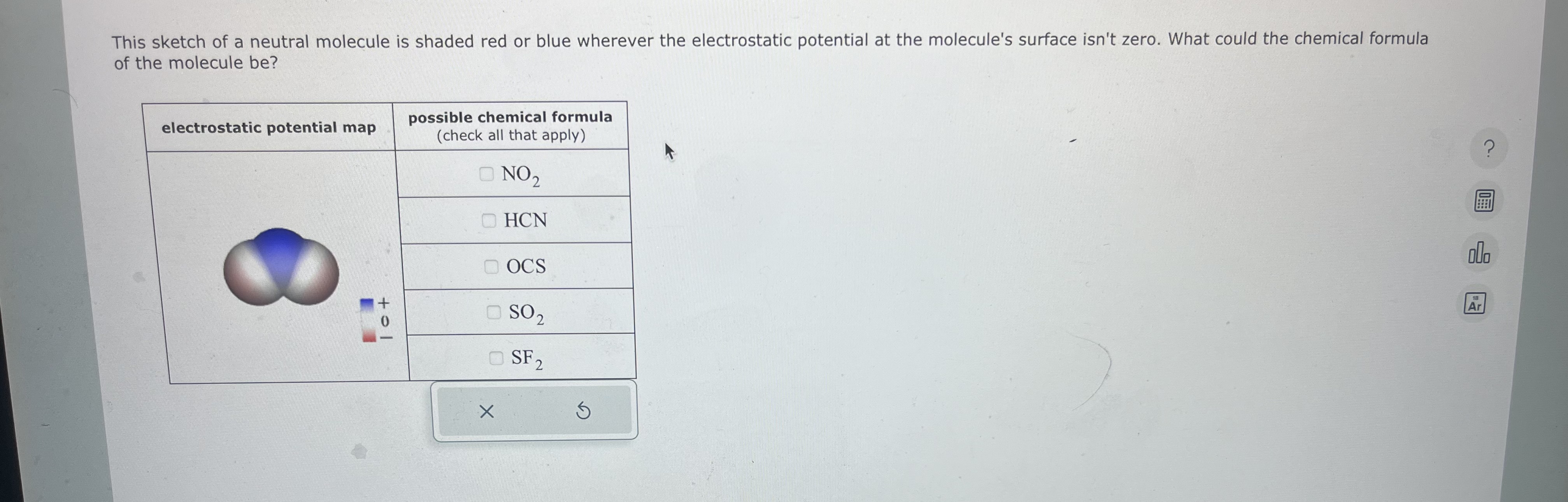 Solved This sketch of a neutral molecule is shaded red or | Chegg.com