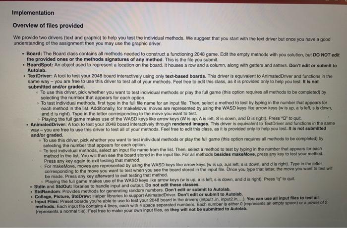 Solved In order to complete this assignment, you must code | Chegg.com