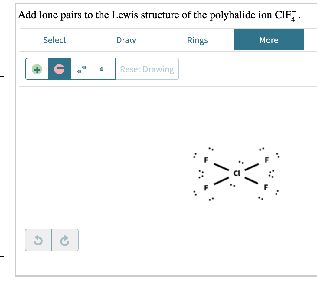 Solved how do I put the negative charge for ClF4- in the | Chegg.com