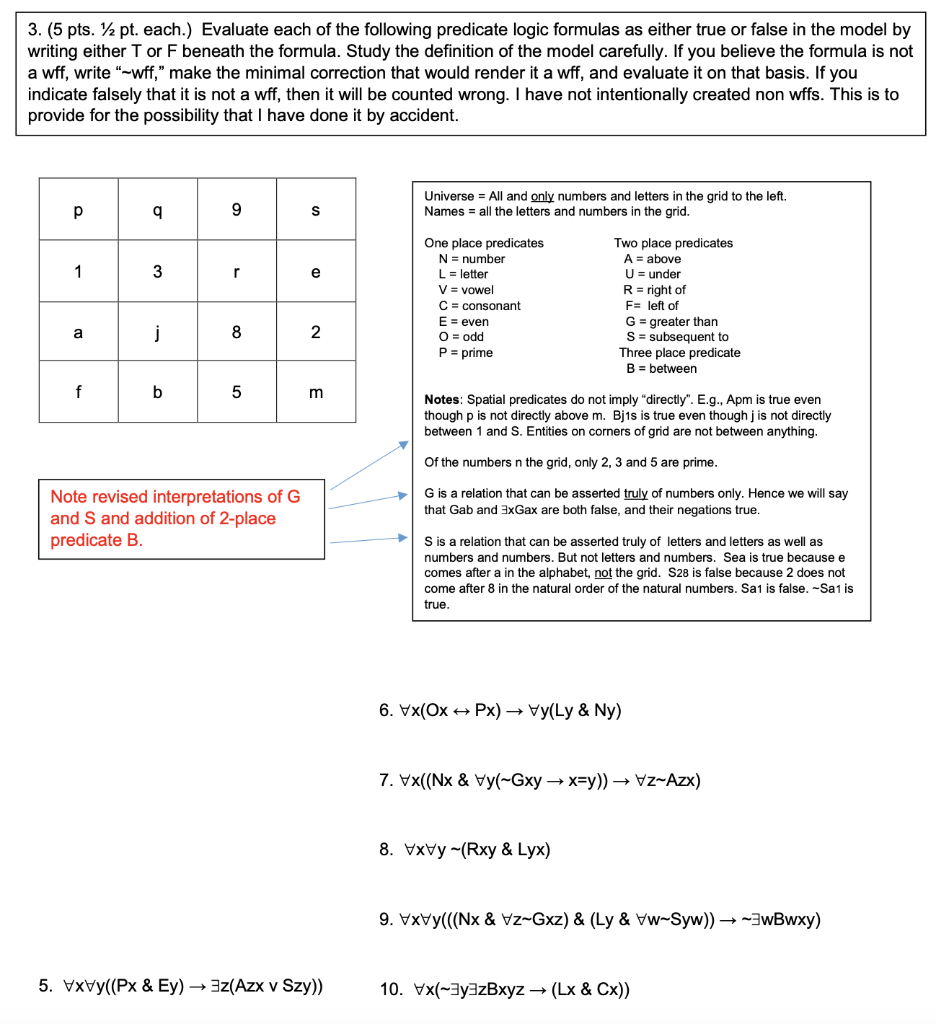 Solved Evaluate each of the following predicate logic | Chegg.com