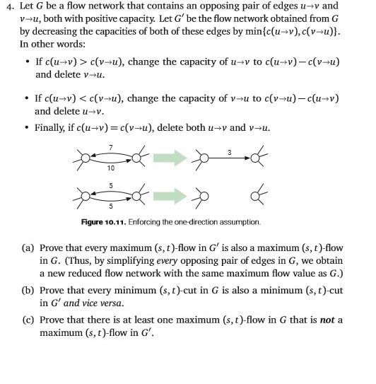 4. Let G be a flow network that contains an opposing | Chegg.com