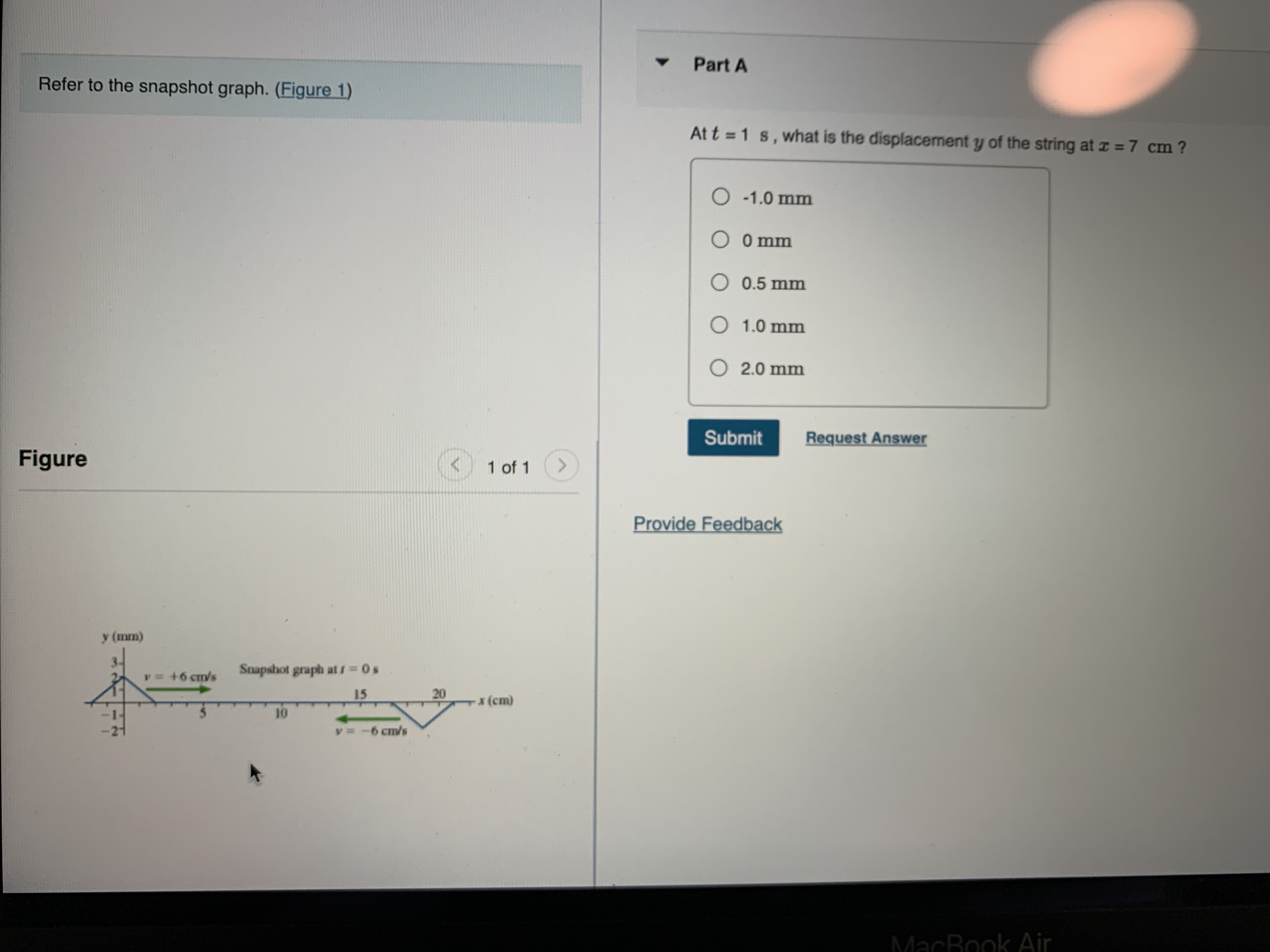 Solved Refer to the snapshot graph. At t=1s what is the | Chegg.com