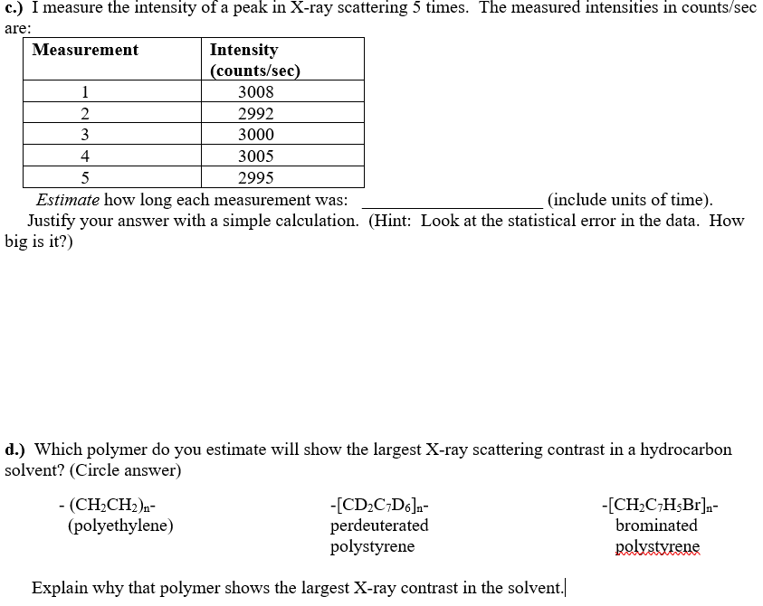 Solved 5.) Short answers - Numbers a.) I perform small angle | Chegg.com