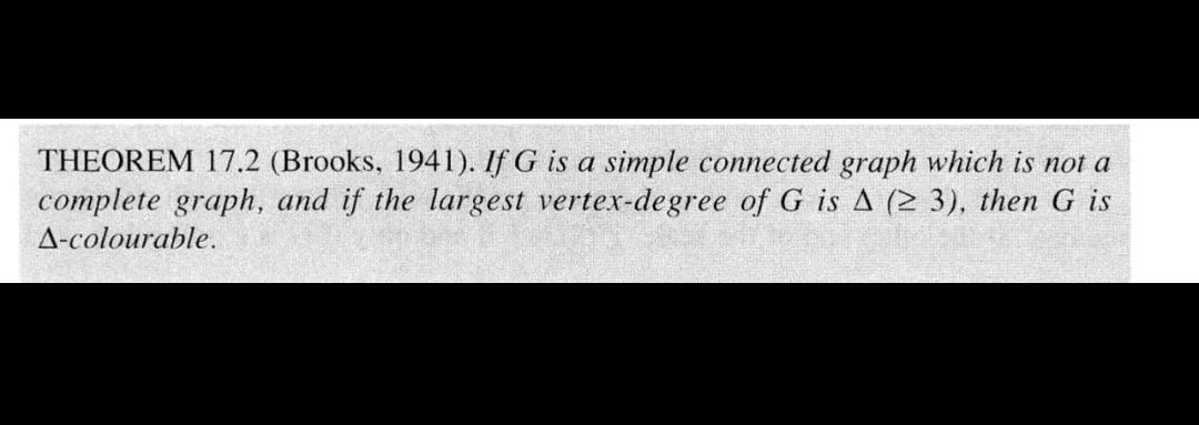 [Solved]: THEOREM 17.2 (Brooks, 1941). If G is a simple co