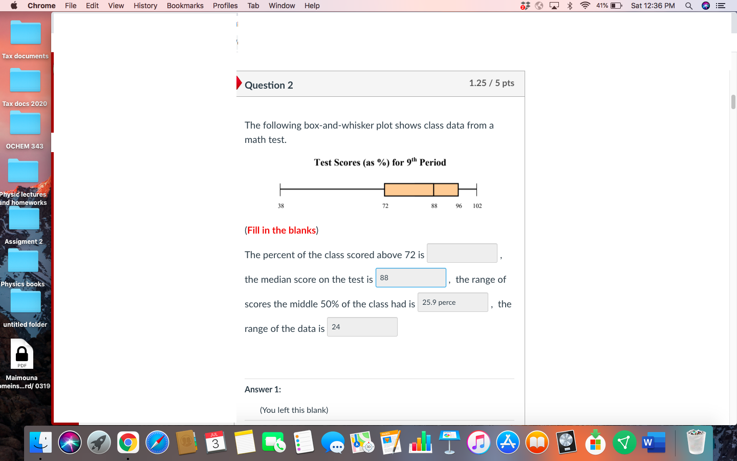 Solved Chrome File Edit View History Bookmarks Profiles Tab | Chegg.com