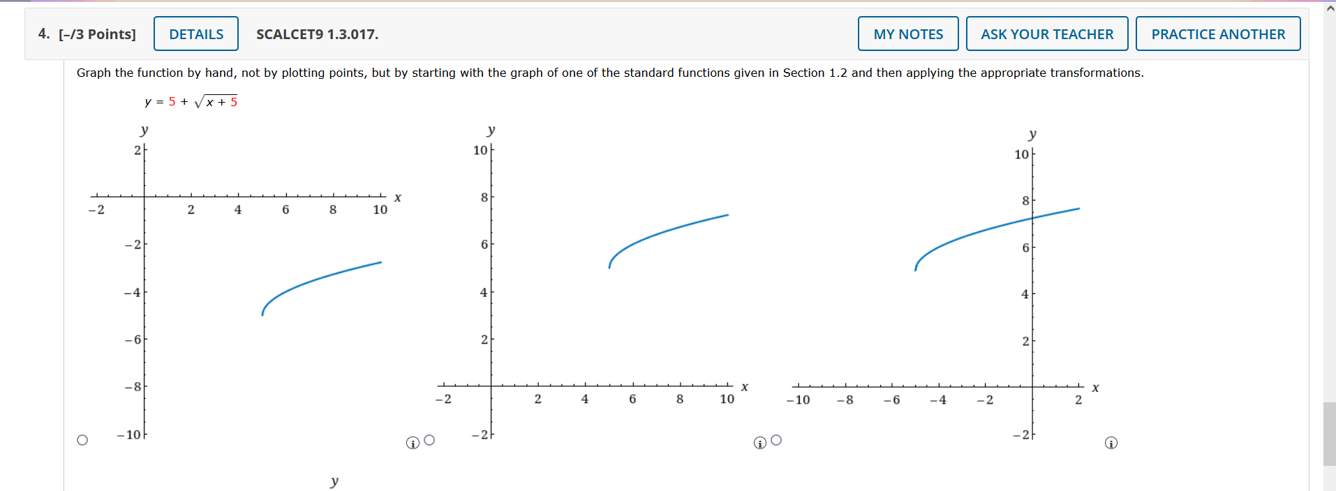 Solved 4. [-13 Points] DETAILS SCALCET9 1.3.017. MY NOTES | Chegg.com