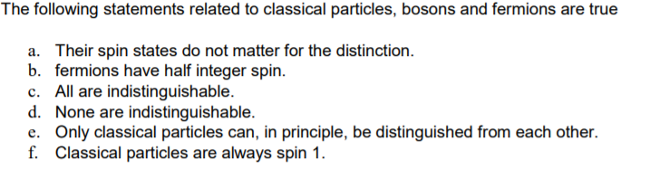 Solved The following statements related to classical | Chegg.com