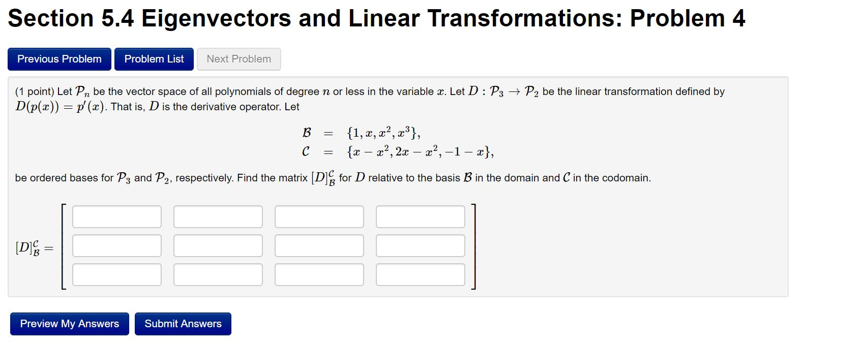 Solved Section 5.4 Eigenvectors and Linear Transformations: | Chegg.com