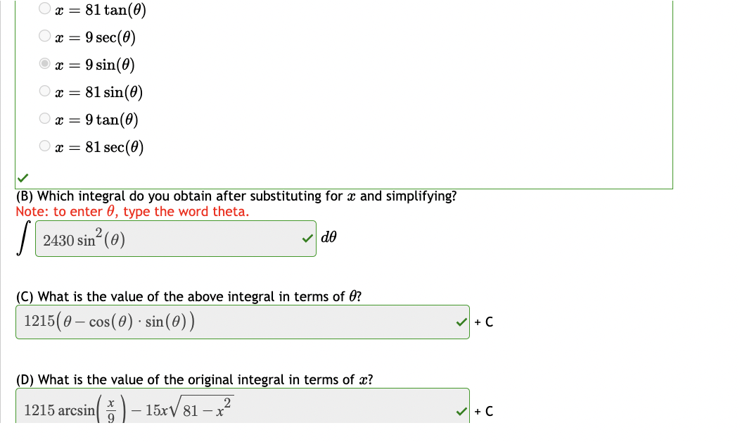 Solved Using the guidelines for integrating by parts, | Chegg.com