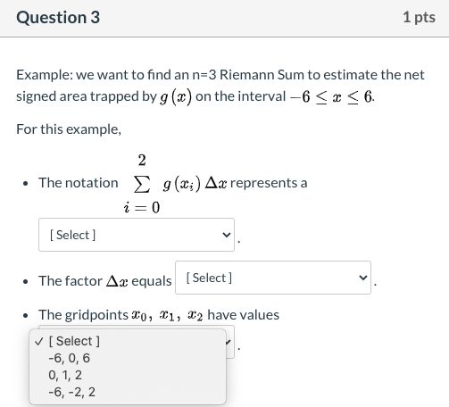 Solved Question 1 1 pts AY 8- 6- 4 2 Suppose the function | Chegg.com