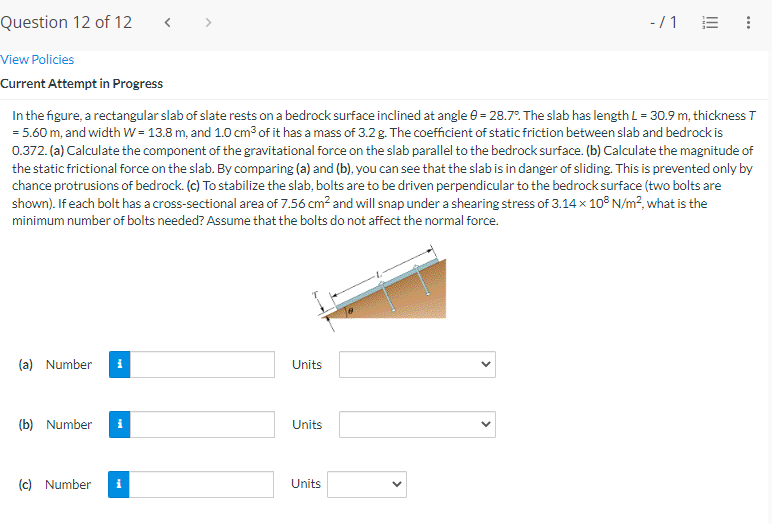 Solved Question 11 of 12 - /1 E : View Policies Current | Chegg.com