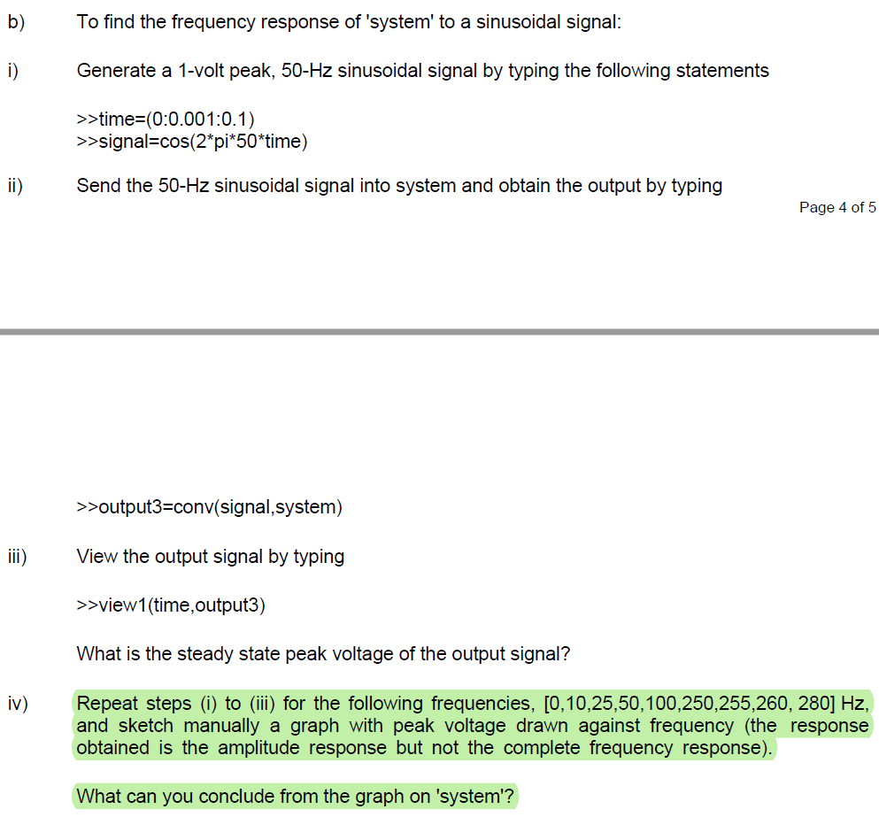 Solved 1. The convolution Sum In this section, we will apply | Chegg.com